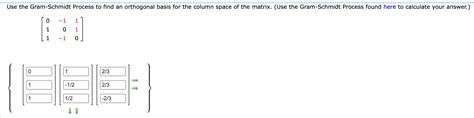 Solved Use The Gram Schmidt Process To Find An Orthogonal