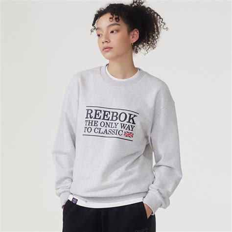 리복 클래식레터 맨투맨 멜란지 그레이 위시버킷