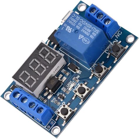 Dc 6v~30v Trigger Delay Onoff Cycle Timer Relay Switch Module Wdigit Led Display Micro Usb 5v