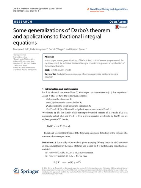 Pdf Some Generalizations Of Darbos Theorem And Applications To