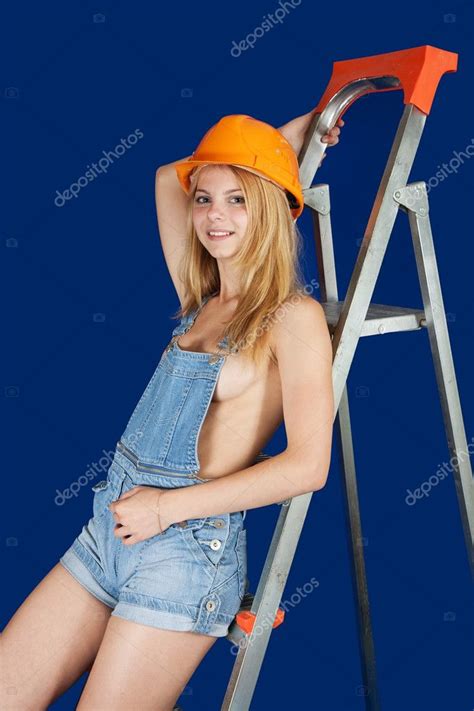 Sexy Female Builder Stock Photo Jim Filim