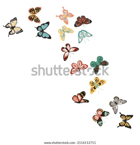 Background Flying Butterflies Vector Stock Vector Royalty Free