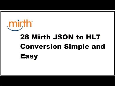 rohit gundu on linkedin 28 mirth connect json to hl7 raw conversion