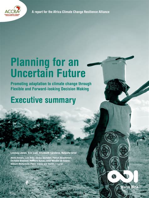 planning for an uncertain future promoting adaptation to climate