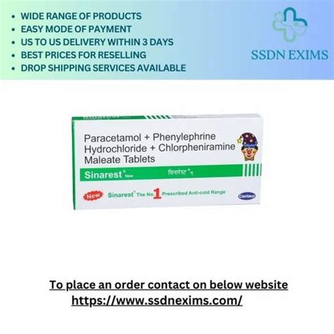 Paracetamol Sinarest Tablet Centaur For Personal Packaging Size 110