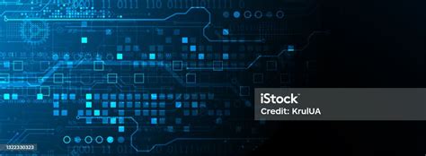기술 및 과학 주제에 대한 추상적 인 배경 디지털 코드를 사용하여 다양한 테크노 세부 사항 벡터 형식입니다 이진법에 대한 스톡 벡터 아트 및 기타 이미지 Istock