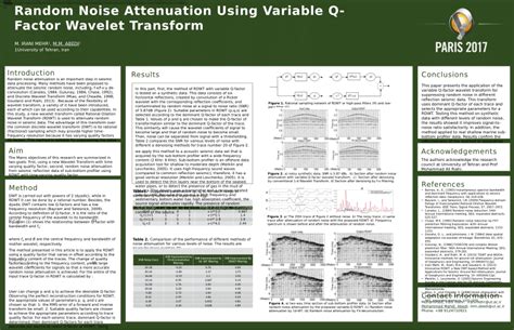 Pdf Random Noise Attenuation Using Variable Q Factor Wavelet Transform