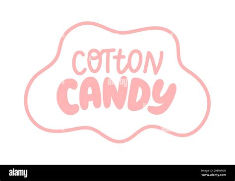 Cotton Candy Logo Vector Vector Illustration Sweet Cotton Candy Shop
