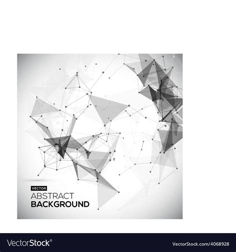 Abstract Low Poly Molecule And Communication Vector Image