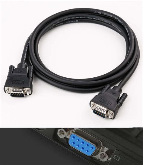 GetUSCart DTech DB9 RS232 Serial Cable Male To Male Null Modem Cord Full Handshaking 7 Wire