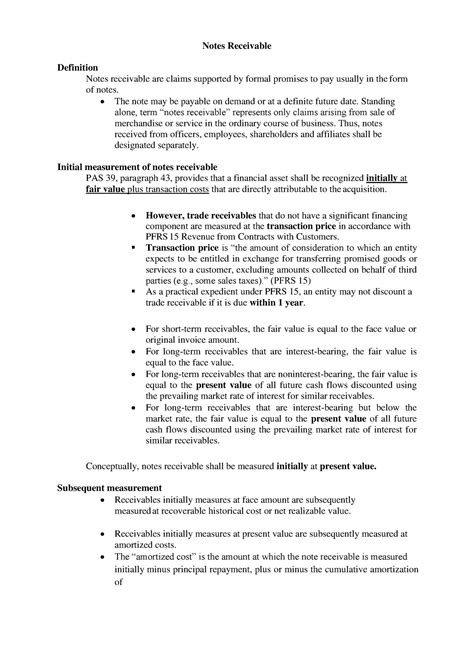 Notes Receivable Notes Receivable Definition Notes Receivable Are Claims Supported By Formal