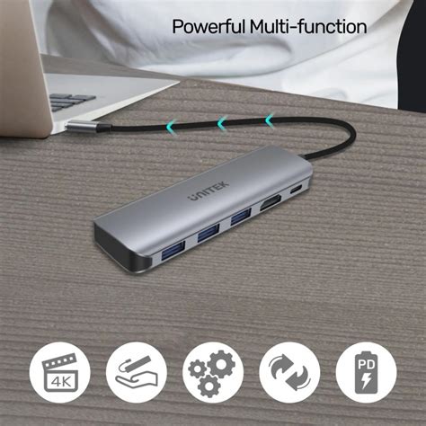 Hub Unitek USB C XUSB Gen PD W HDMI K