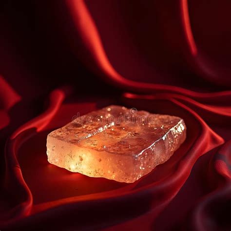 Radiant Crystal Slab Moody Drama And Golden Accents Against Ruby Red