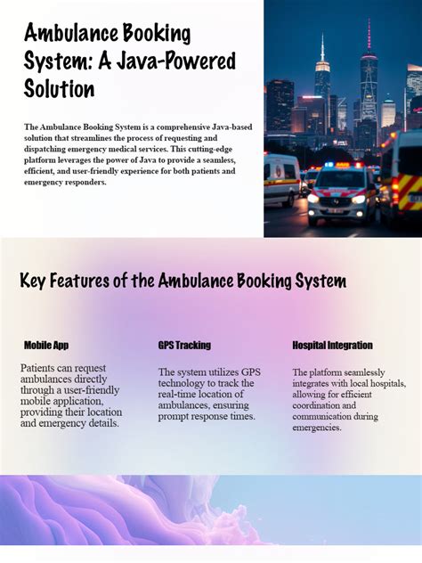 Ambulance Booking System A Java Powered Solution Pdf Usability
