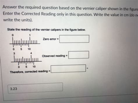 Vernier Caliper Reading Questions