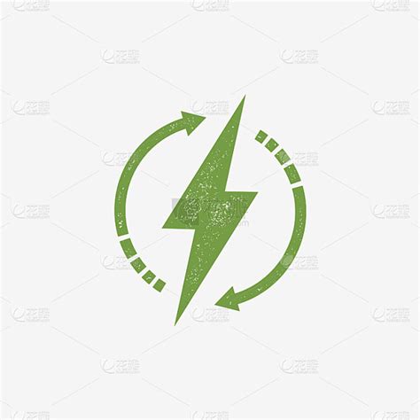 可再生能源矢量图标替代清洁能源标志古董邮票的效果