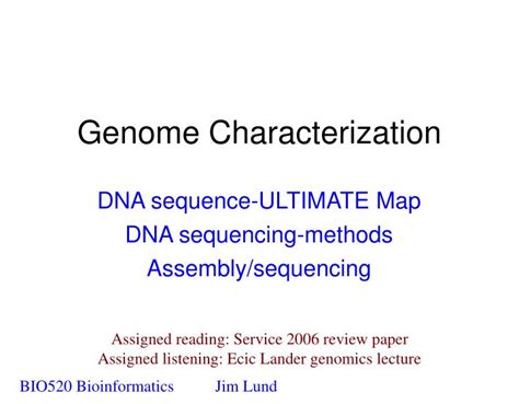 Ppt Genome Characterization Powerpoint Presentation Free Download Id 3325418