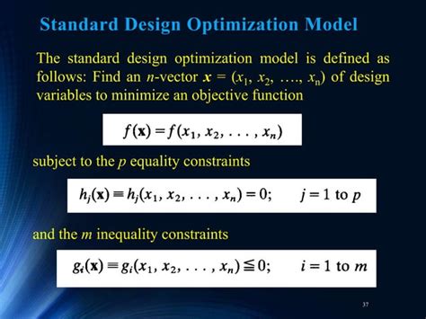 Lecture 2 Basic Concepts Of Optimal Design And Optimization Techniques Final1 Pptx Computing