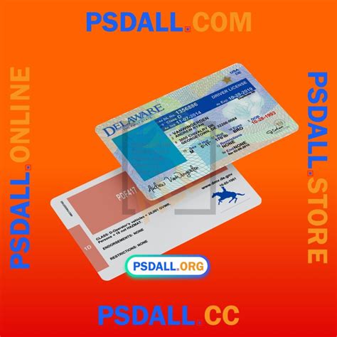 Delaware Driver License Psd Template V2