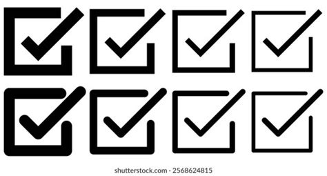 Checkbox Icon Set Checkbox Icon Check Stock Vector Royalty Free 2568624819 Shutterstock
