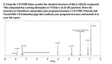 Solved Using The H NMR Below Predict The Chemical Chegg Com