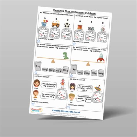 Year 3 Mass In Kilograms And Grams Reasoning And Problem Solving Resource Classroom Secrets