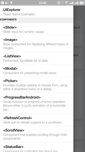 【记录】试用react Native Uiexplorer 在路上