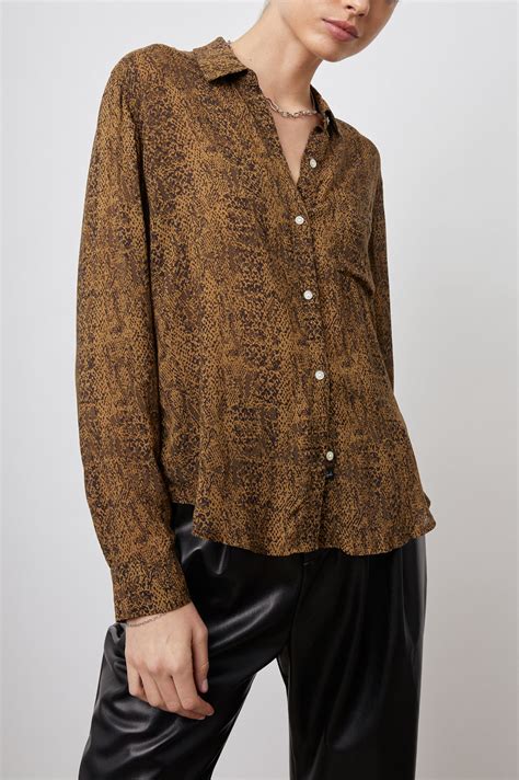 Josephine Shirt Sepia Python Rails