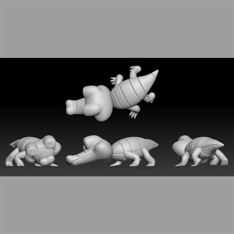 Stl File Pokemon Sandile Krokorok Krookodile 🐉 ・3d Print Design To