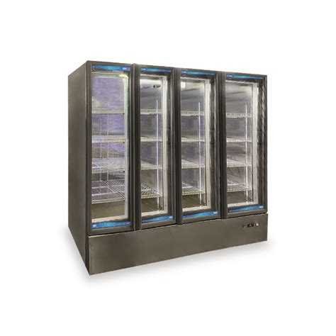 Heladera Exhibidora Vertical 4 Puertas Acero Inox Motor Inferior