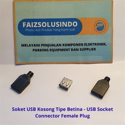 Jual Pcs Soket Usb Kosong Tipe Betina Usb Socket Connector Female Plug Shopee Indonesia