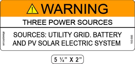 150 656 THREE POWER SOURCES Label