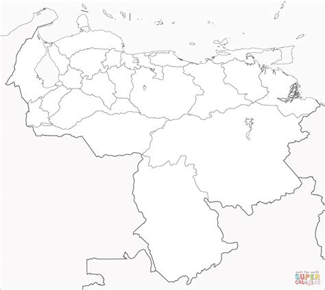 Disegno Di Mappa Del Venezuela Da Colorare Disegni Da Colorare E