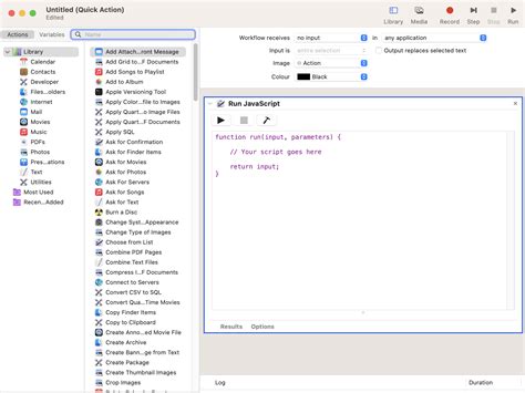 Quick Action Using Javascript Apple Community