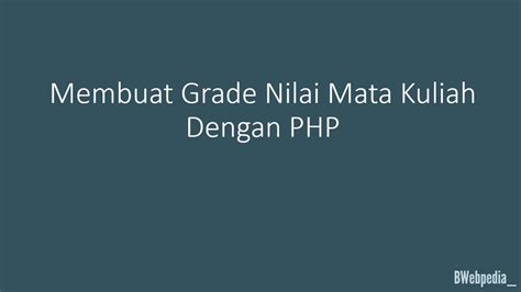 Nilai Kuliah Nilai Mata Kuliah Statistik Pendidikan Semester Iv