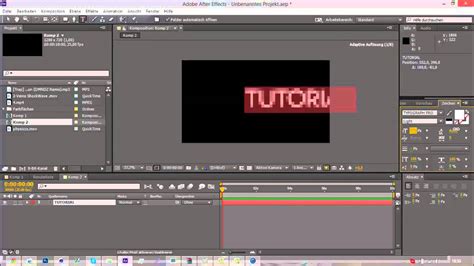 Tutorial After Effects 1 Text Einblenden Youtube