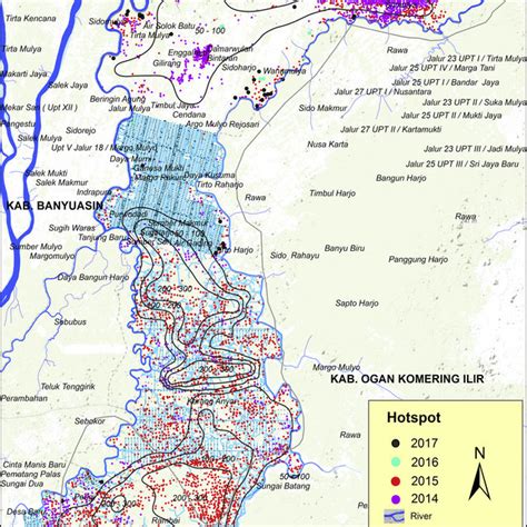 Hotspot Distribution Canal Networks And Peat Thickness In The Khgss