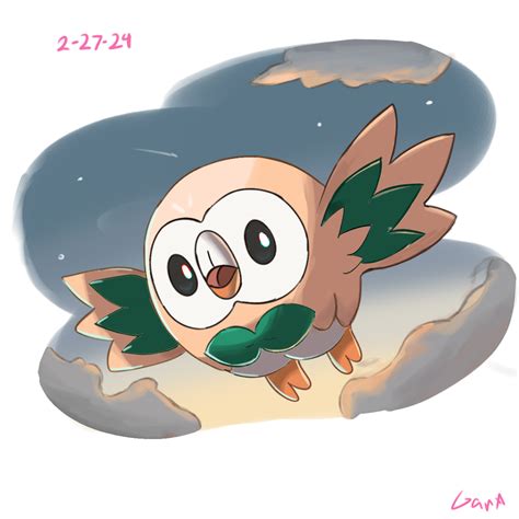 Rowlet Fanart By Grfiledfann On Deviantart