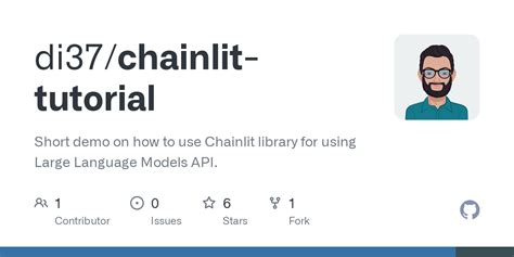 chainlit tutorial main py at main · di37 chainlit tutorial · github