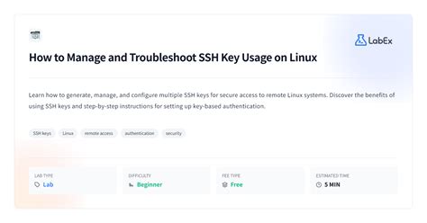 How To Manage And Troubleshoot Ssh Key Usage On Linux Labex