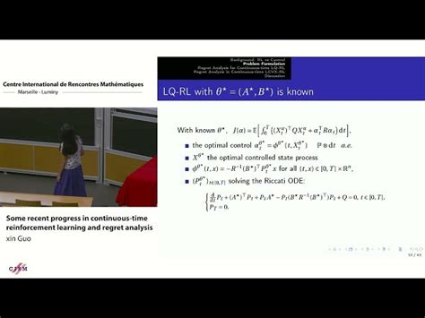 Free Video Recent Progress In Continuous Time Reinforcement Learning And Regret Analysis From