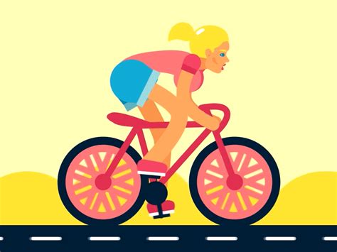 Someone Riding A Bike Animated