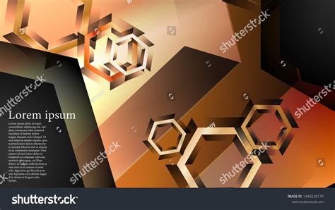 Overlapping Hexagon Vector Backgrounds Space Text Stock Vector Royalty Free