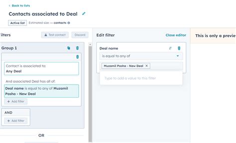 Solved Hubspot Community Creating A A List Of Contacts Associated With A Deal Hubspot Community