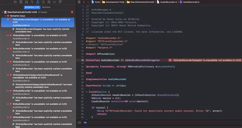 Fatal Build Failures In TvOS Project Issue 251 React Native Audio