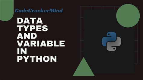 Variable And Data Types In Python Programming Youtube