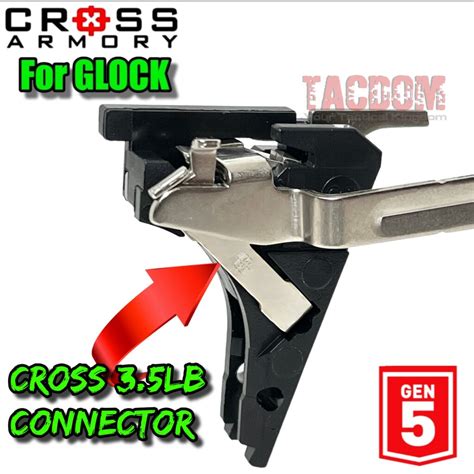 Cross Armory Usa “drop In” Stealth Black Flat Face Trigger For Glock