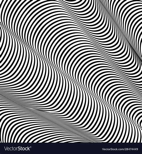 Abstract Wavy Background Optical Art Opart Striped