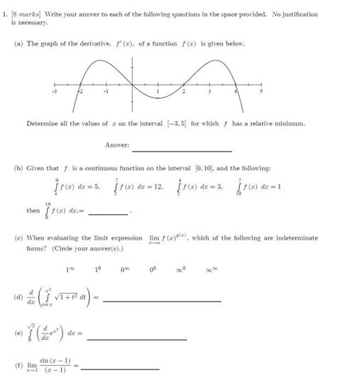 Solved 1 8 Marks Write Your Answer To Each Of The