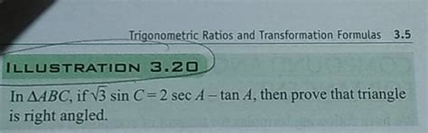 Trigonometric Ratios And Transformation Formulas 35illustratidn 32 In